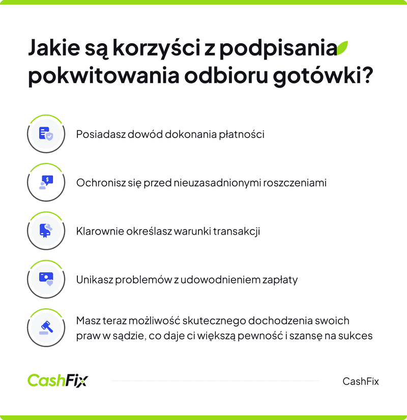 Pokwitowanie odbioru gotówki – wzór Pokwitowanie odbioru gotówki – wzór